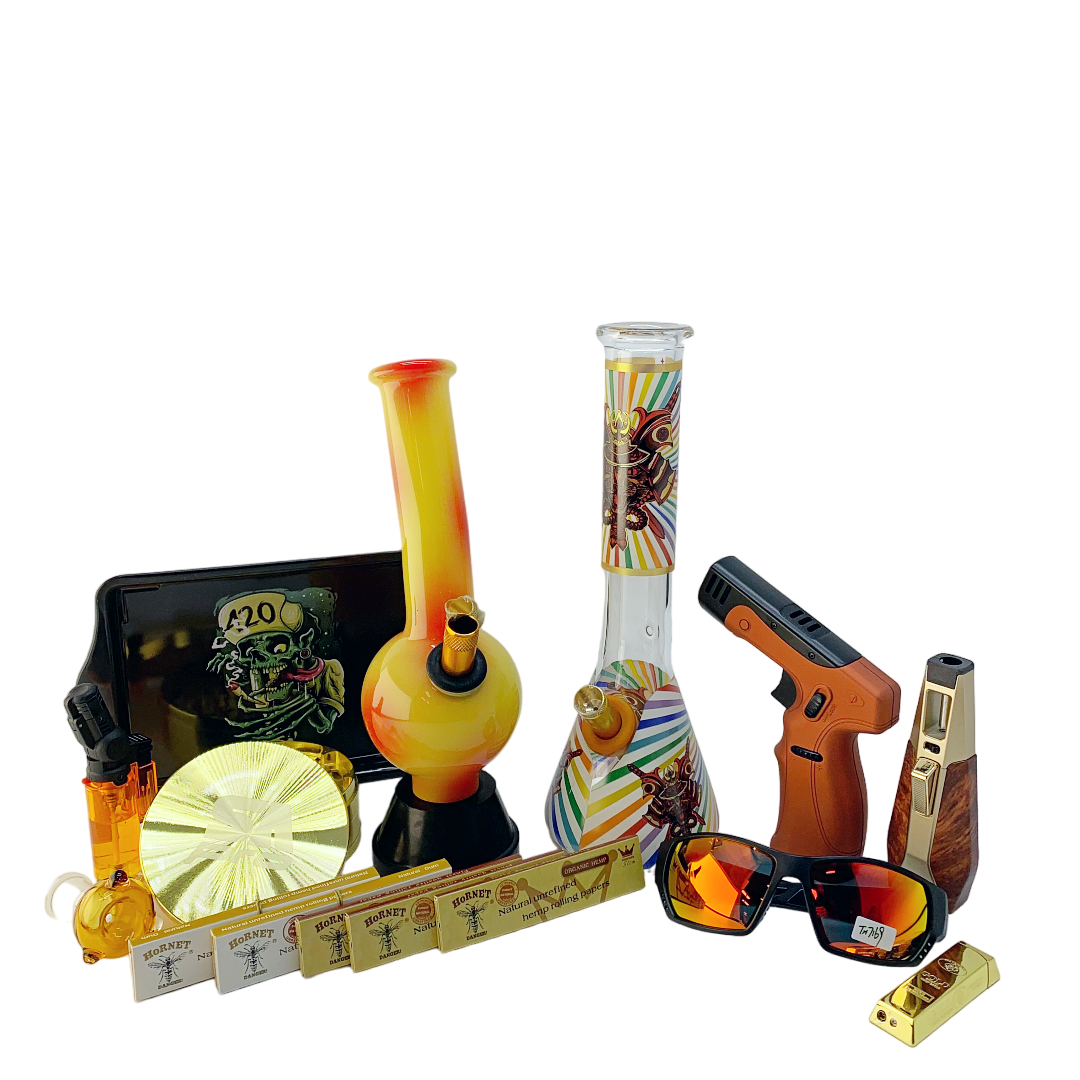 Bongs Bundle Pack - Gold Fume Color Glass Bong – BongsMart Australia