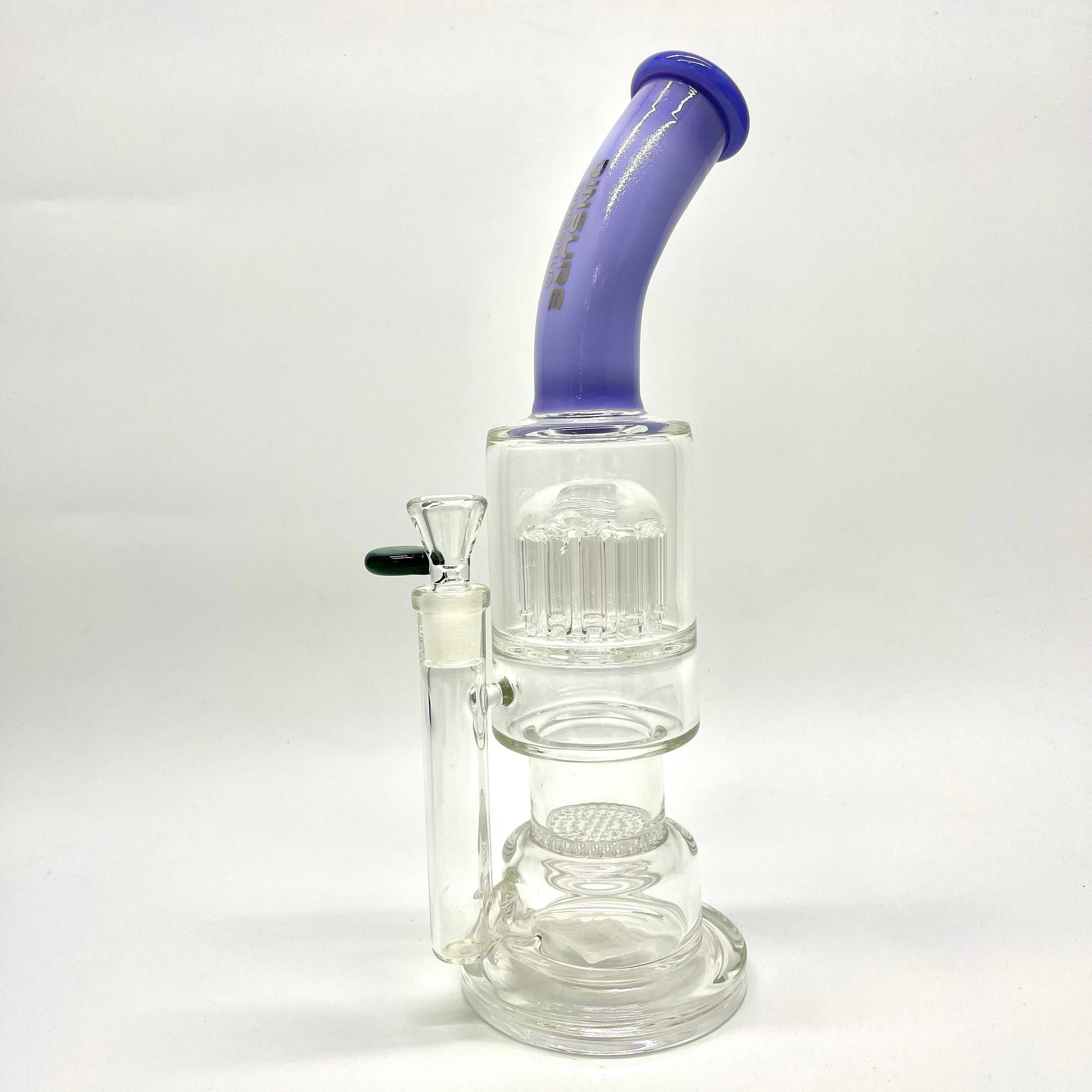 Dingshuo Glass Bongs Didgeridoo Purple Mouthpiece and Tree Filter- 37c ...