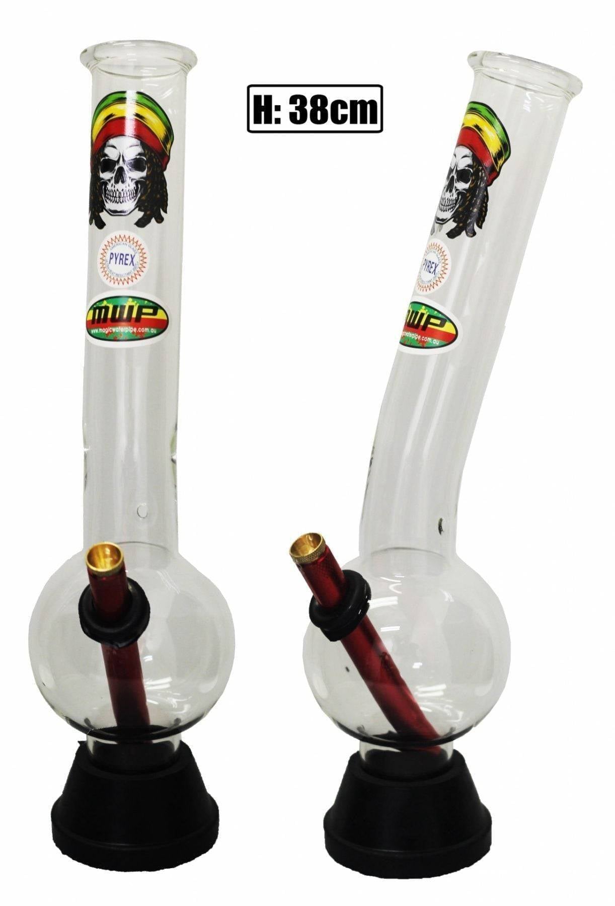 Rasta Skull XL Glass Bong | Premium Water Pipe Australia – BongsMart ...