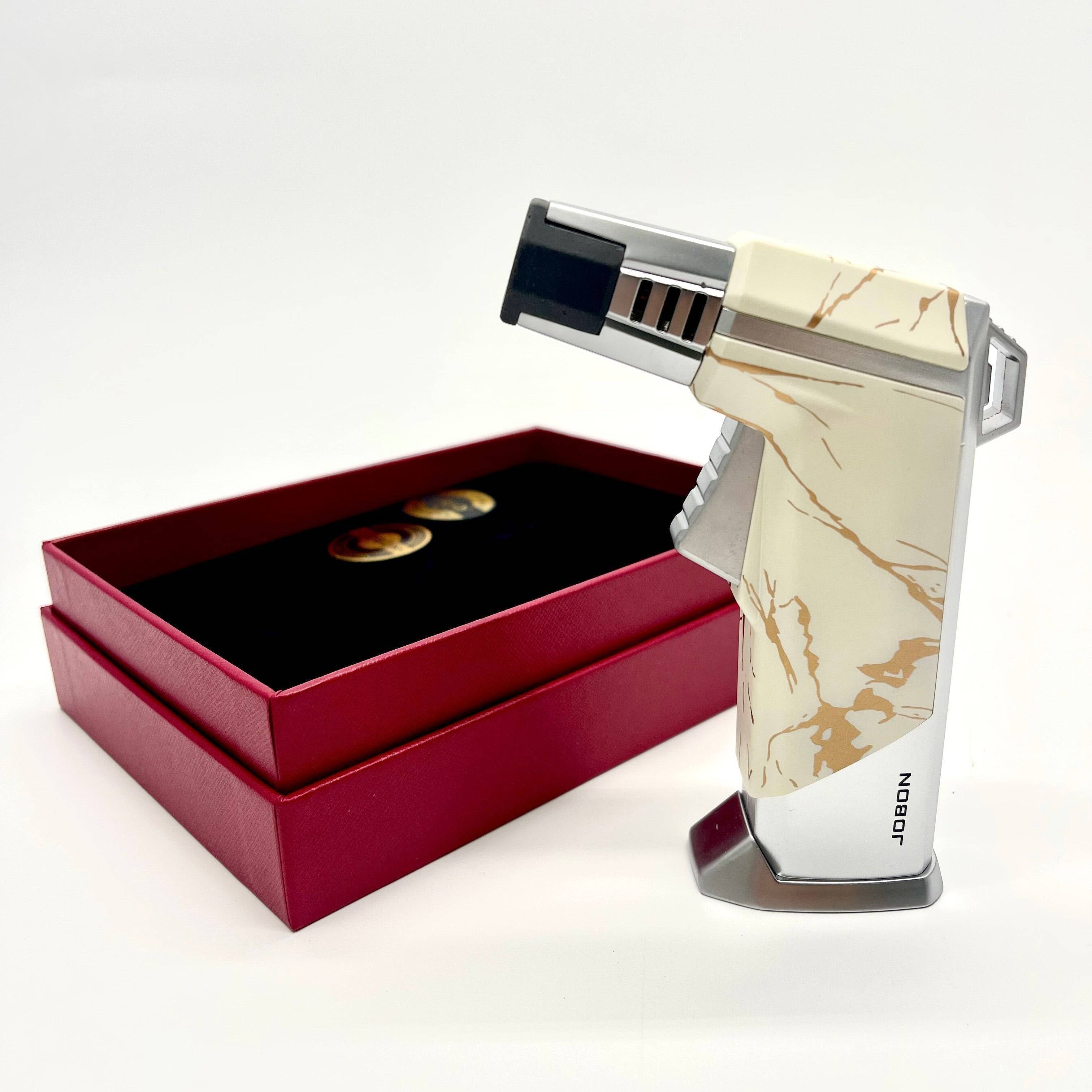 JOBON Jet Lighter - Silver Off White – BongsMart Australia