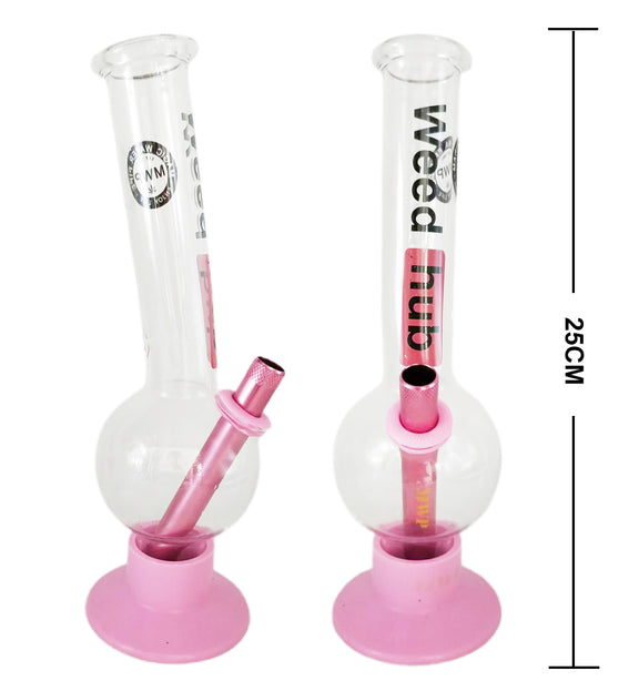 MWP Medium Pink Bong Bent Bubble “Weed Hub” Logo 25cm | Australia ...