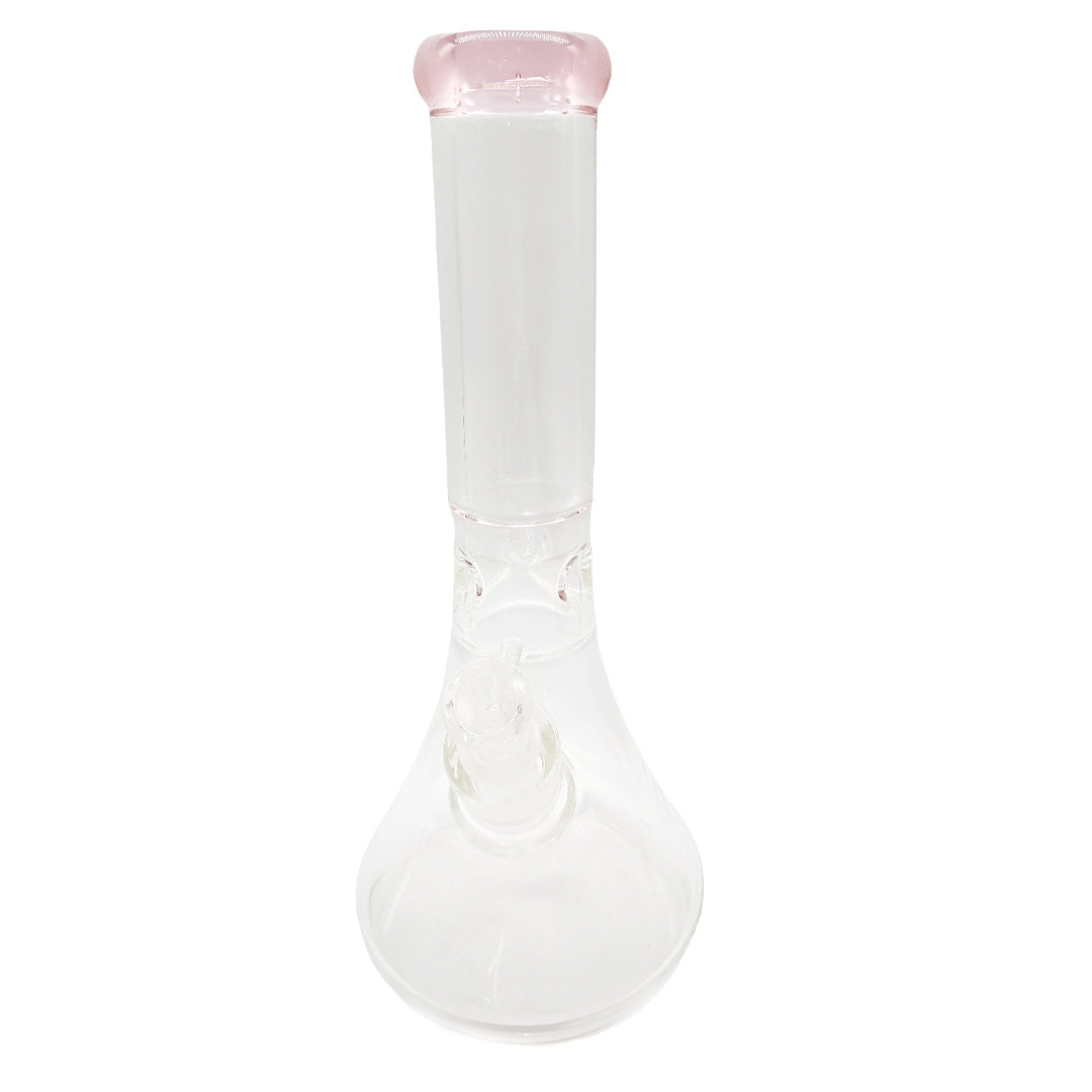 Stone Age Glass Beaker Bong – Pink Accent 32cm – BongsMart Australia