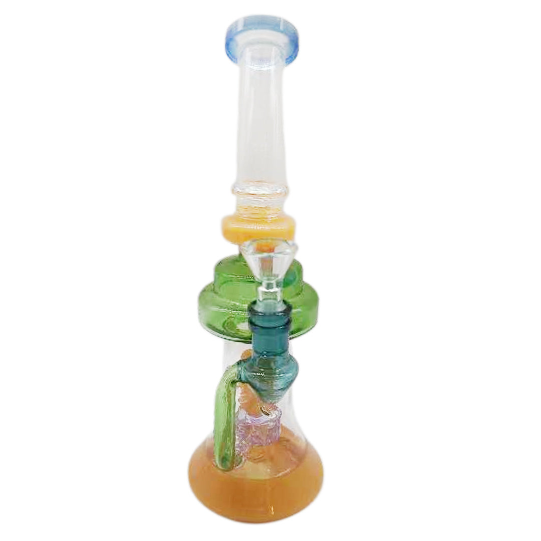 Stone Age Clear/Yellow/Green Blown Glass Perc Recycler 26.5cm ...