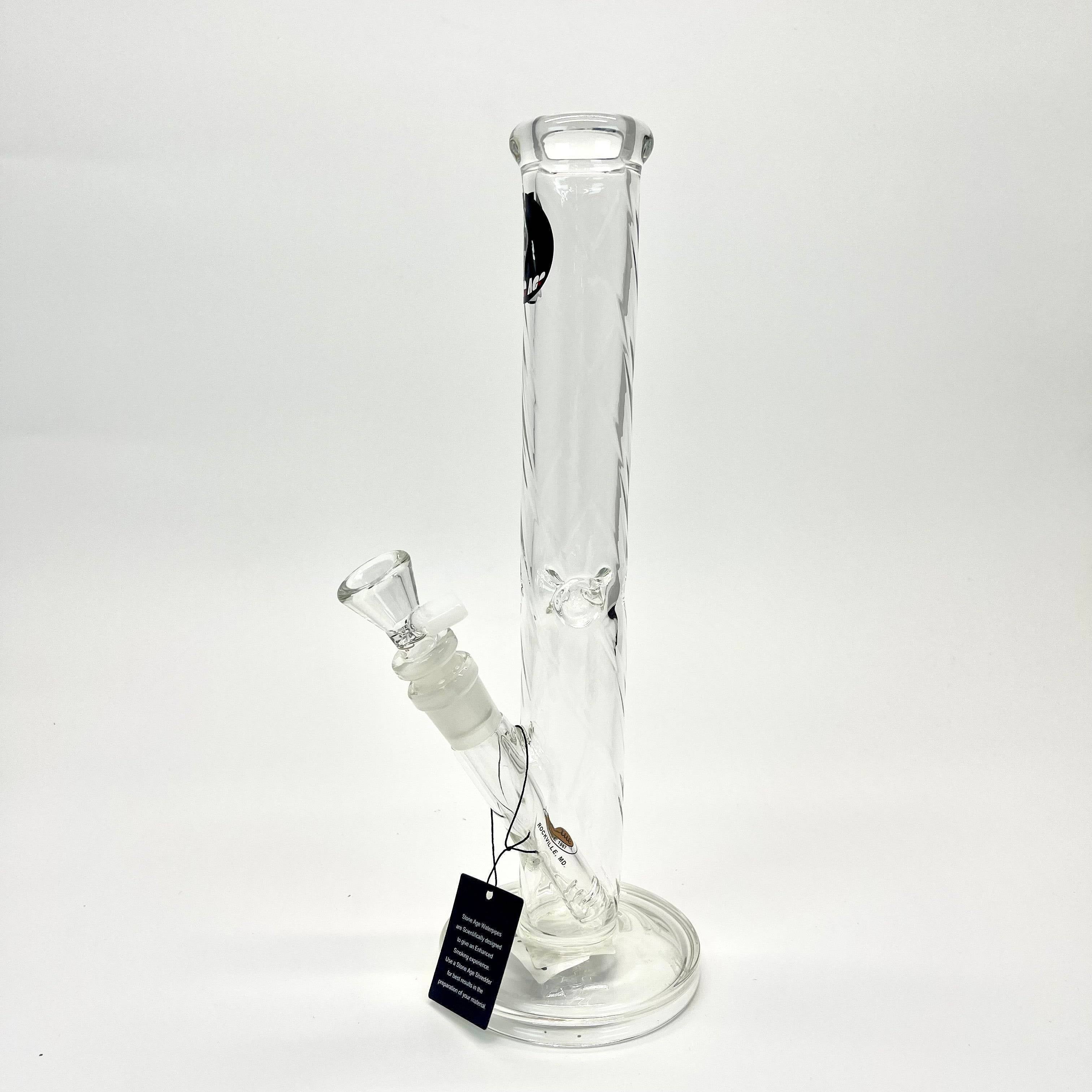 Large Stone Age Starter Tall Clear Glass Bongs - 30cm – BongsMart Australia