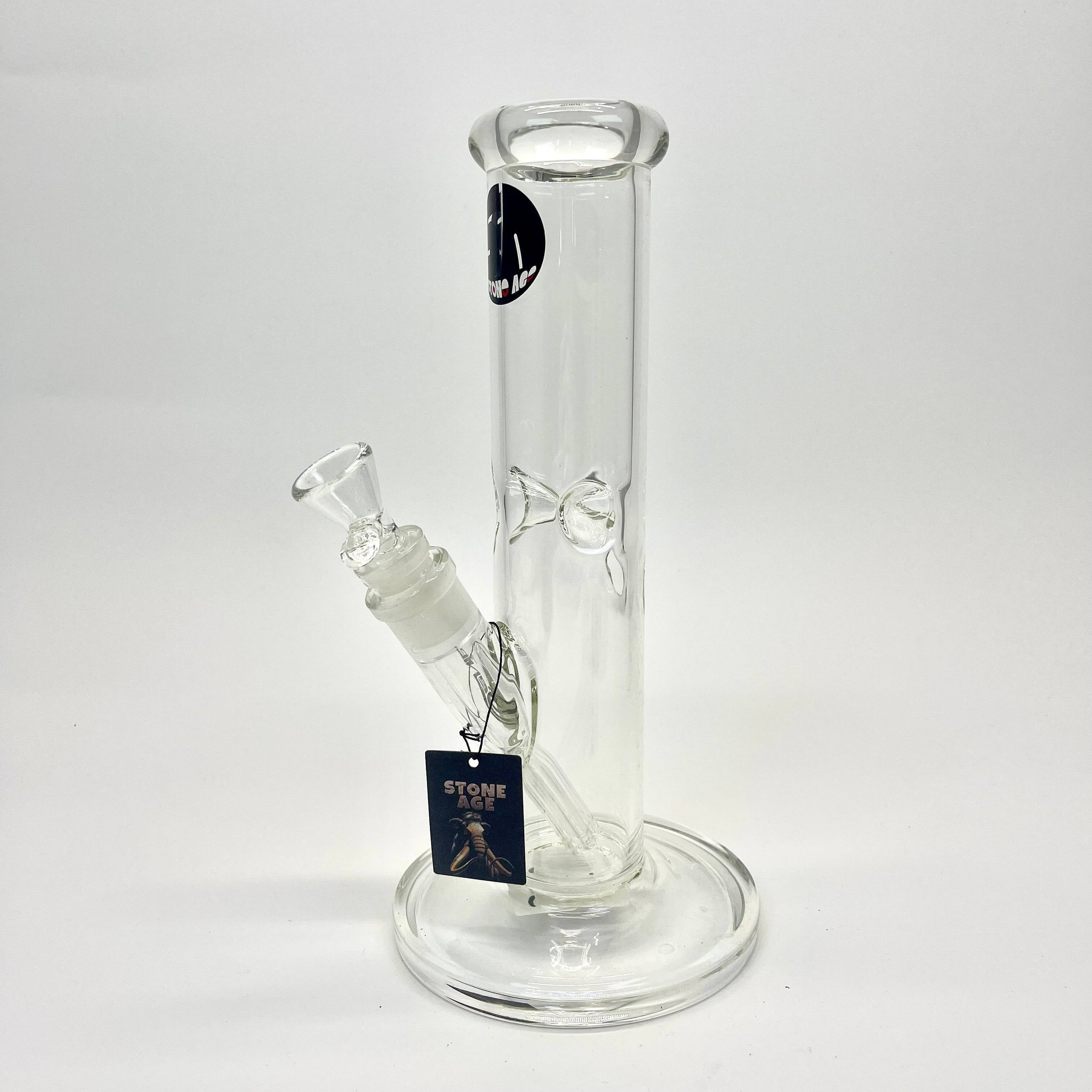 Large Stone Age Starter Straight Tube Glass Bongs - 30cm – BongsMart ...