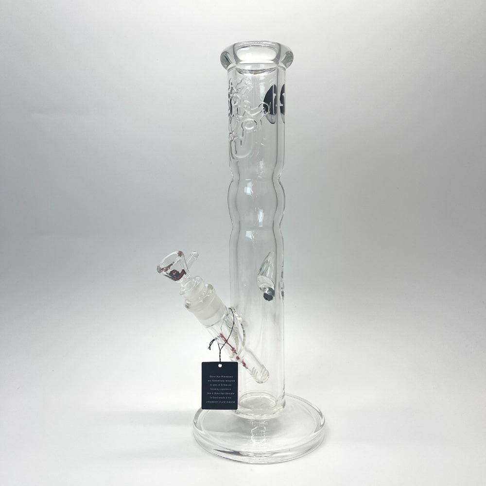 Large Stone Age Clear Curved Glass Bongs - 36cm – BongsMart Australia