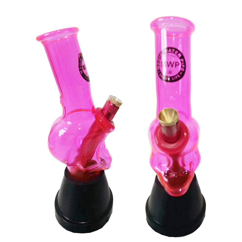MWP Small Glass Bongs Pink Skull Gripper 20cm – BongsMart Australia