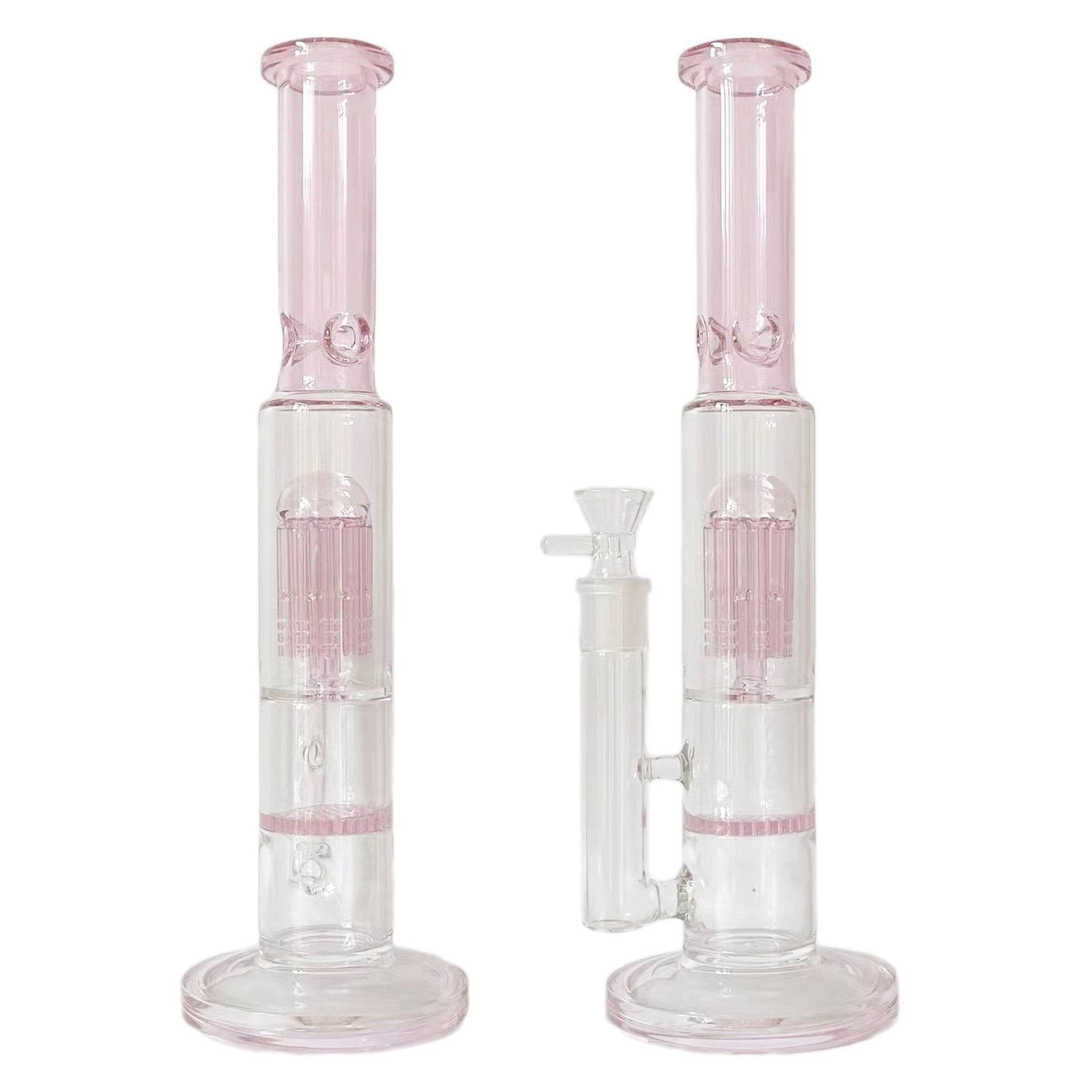 Stone Age Large Glass Bongs with Pink Tree Filter (37cm) Pink Bong ...